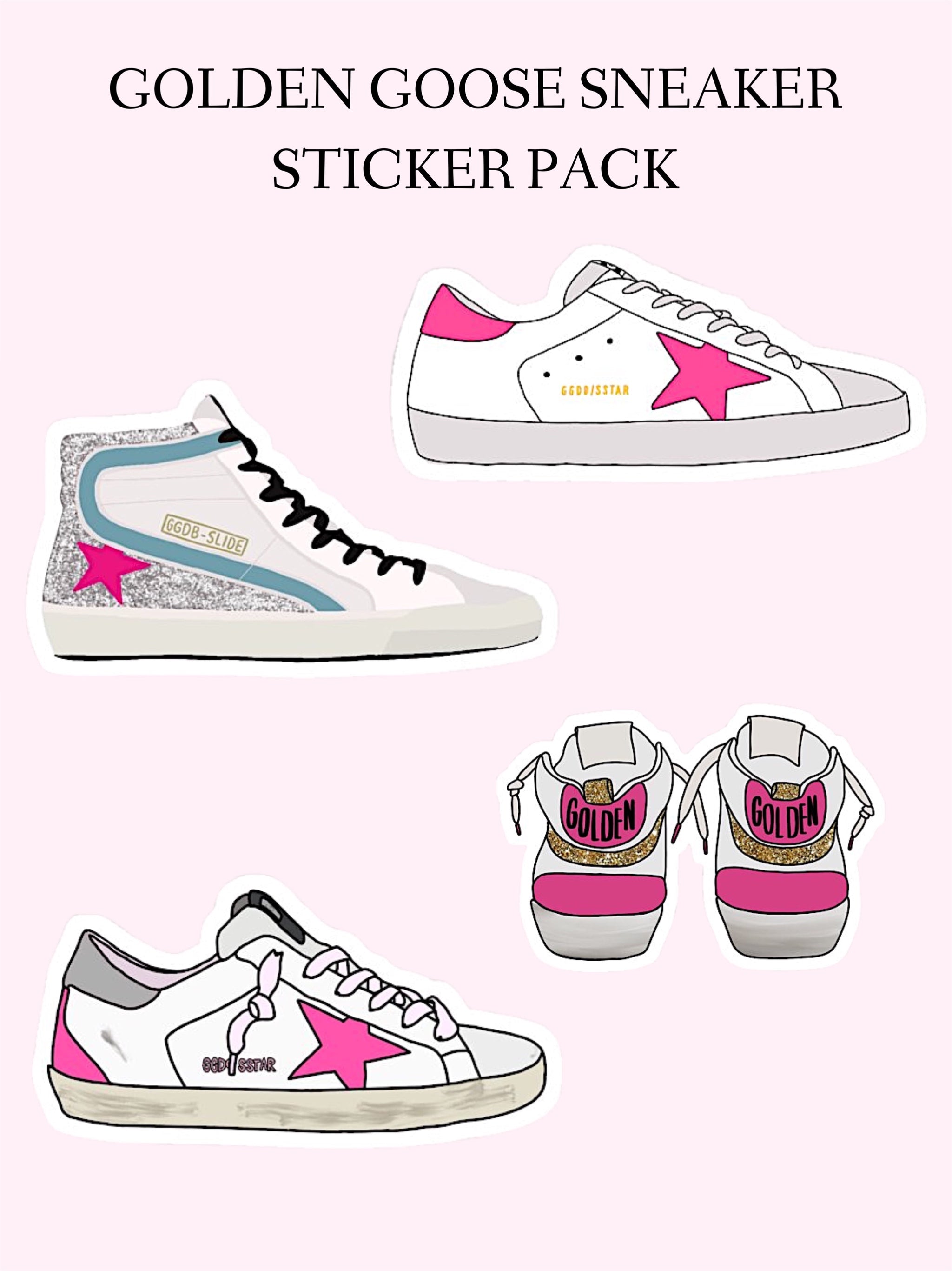 Golden Goose Sneaker Sticker Pack – Cozy Drip Clothing